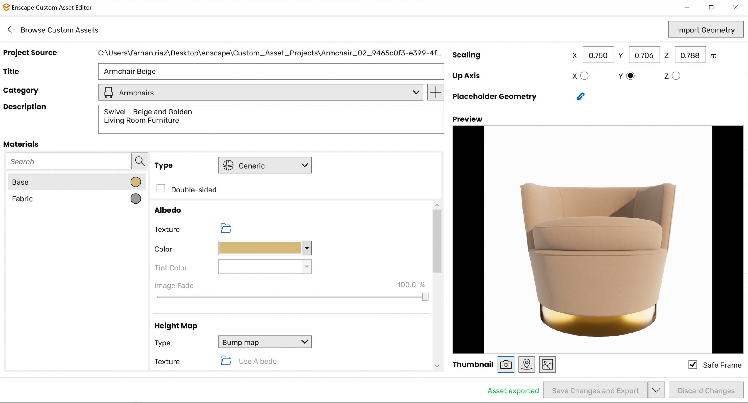 Custom Asset Library - Enscape